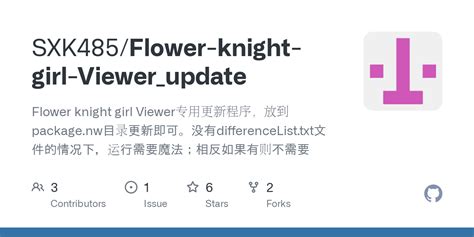 Github Sxk485 Flower Knight Girl Viewer Update Flower Knight Girl Viewer专用更新程序，放到package Nw目录