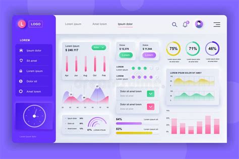 Dashboard Ui Kit Admin Panel Stock Illustrations 111 Dashboard Ui Kit