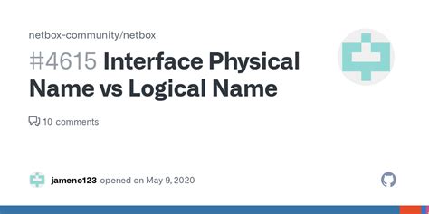 Interface Physical Name Vs Logical Name · Issue 4615 · Netbox