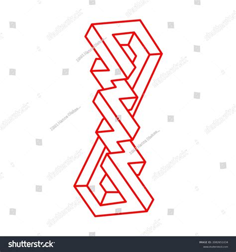 Impossible Objects Optical Illusion Shapes 3d เวกเตอร์สต็อก ปลอดค่าลิขสิทธิ์ 2082651034