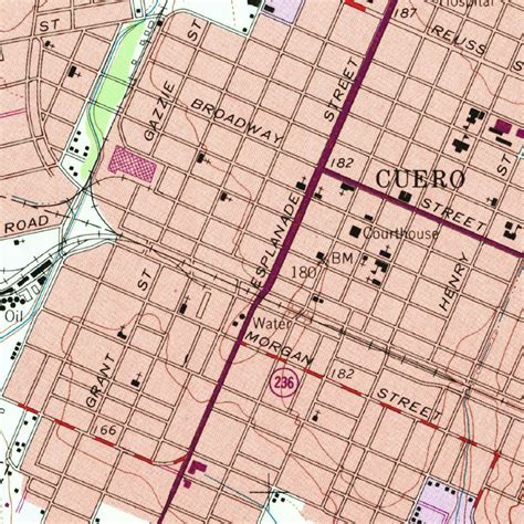 Cuero Tx 1960 24000 Scale Map By United States Geological Survey