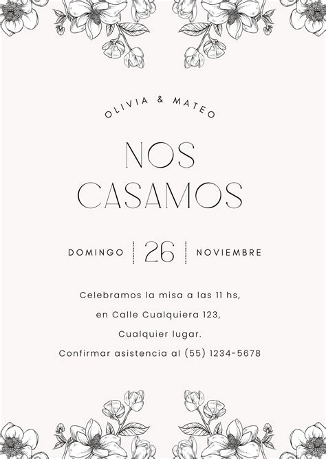 Invitaciones De Boda Civil