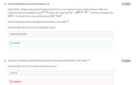 Solved 1. Use this information to answer Question 1-2: | Chegg.com