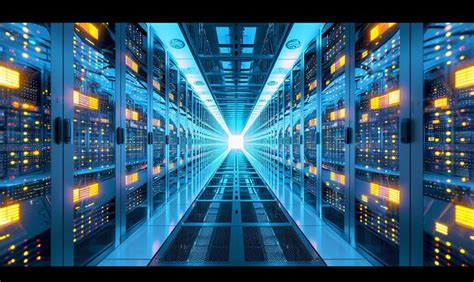 Premium Photo Symmetrical Server Racks Composition