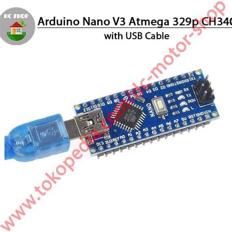 Jual Arduino Nano V3 CH340 Clone Atmega328P Weld Sudah Di Solder Kabel Solderless Only