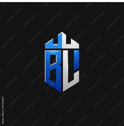 Bl Initials Shield Logo Monogram Designs Modern Templates Stock Vector Adobe Stock