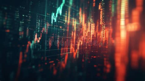 Abstract Digital Data Visualization Showing Stock Market Trends Stock