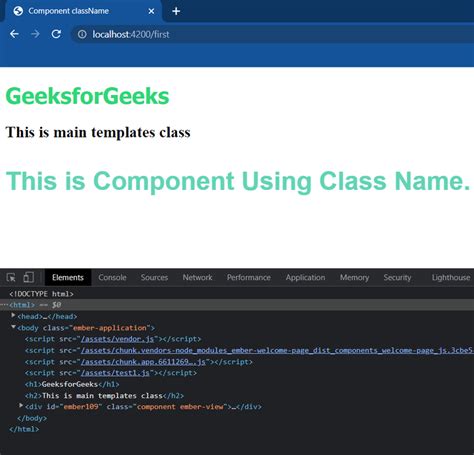 Ember Js Component ClassNames Property GeeksforGeeks