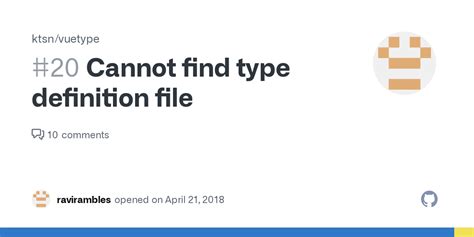 cannot find type definition file · issue 20 · ktsn vuetype · github