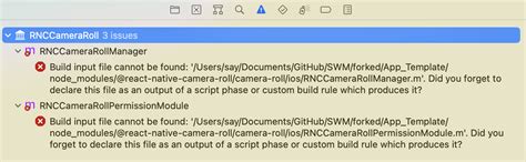 Build Input File Cannot Be Found Rnccamerarollmanagerm Rnccamerarollpermissionmodulem