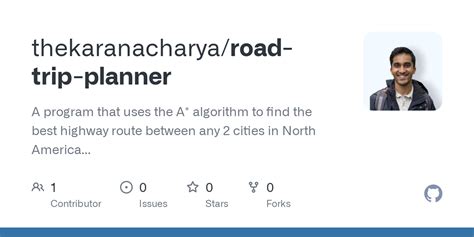 GitHub Thekaranacharya Road Trip Planner A Program That Uses The A Algorithm To Find The