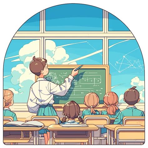 Premium Vector Students Setting Up Classroom Projects