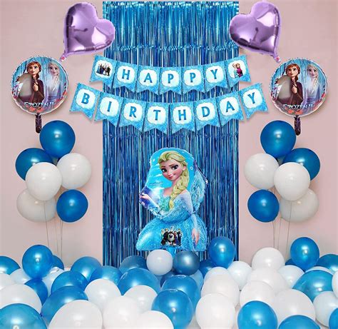 Party Propz Frozen Theme Birthday Decorations Cute 37 Pcs Birthday Desertcart Australia