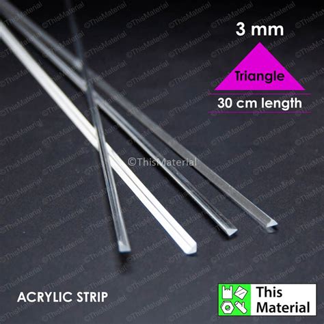 Acrylic Strip 30 Cm Acrylic Stick Plexiglass Stick Decoration Reinforcing Strips Square Triangle
