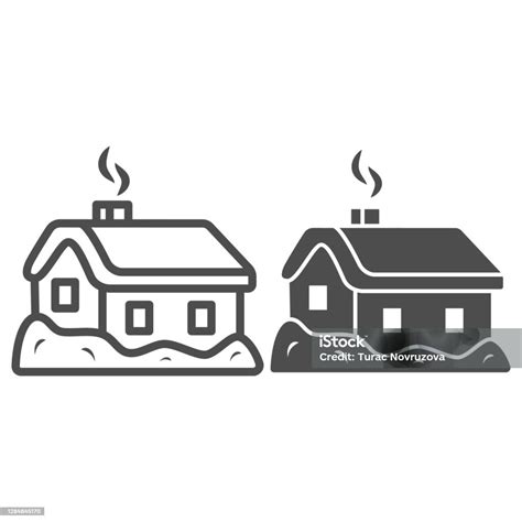 스노우 라인과 단단한 아이콘의 집 세계 눈의 날 개념 흰색 배경에 작은 겨울 별장 표지판 모바일 개념과 웹 디자인을위한 윤곽 스타일의 크리스마스 홈 아이콘 벡터 그래픽