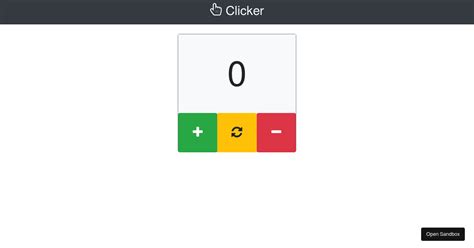 Clicker App Codesandbox