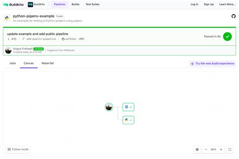 Python Pipenv By Buildkite Buildkite Examples Buildkite