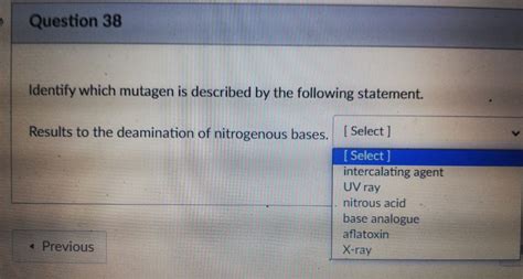 Answered Identify Which Mutagen Is Described By Bartleby