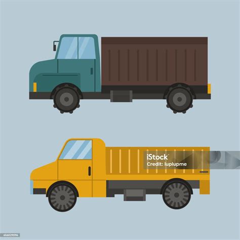 농업 산업 농업 기계 기계 트랙터 갈색 트럭과 노란색 농촌 기계 옥수수 자동차 수확 휠 벡터 일러스트 가을에 대한 스톡 벡터 아트 및 기타 이미지 Istock