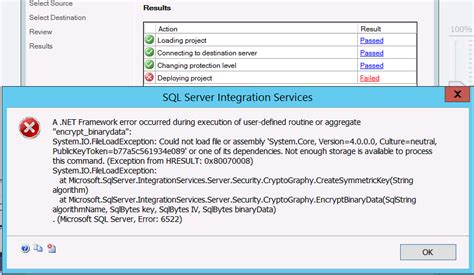 Sql Server Cannot Deploy Ssis Project Error During Execution Of