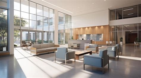 Premium Photo Spacious Interior Hospital Building