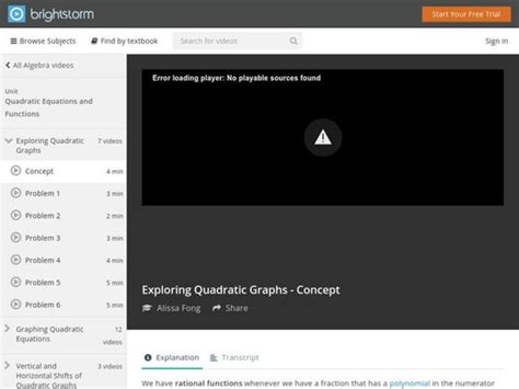 Exploring Quadratic Graphs Concept Instructional Video For 8th 10th Grade Lesson Planet