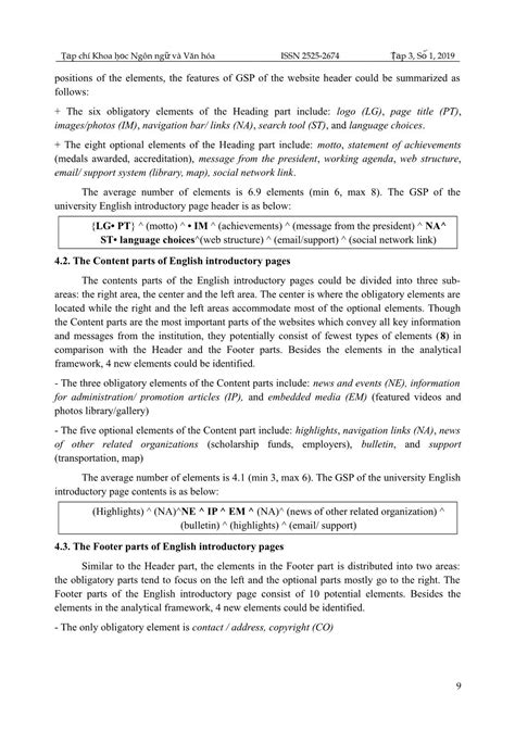 Generic Structure Potential Of The English Introductory Information