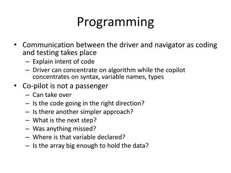 Ppt Pair Programming Powerpoint Presentation Free Download Id