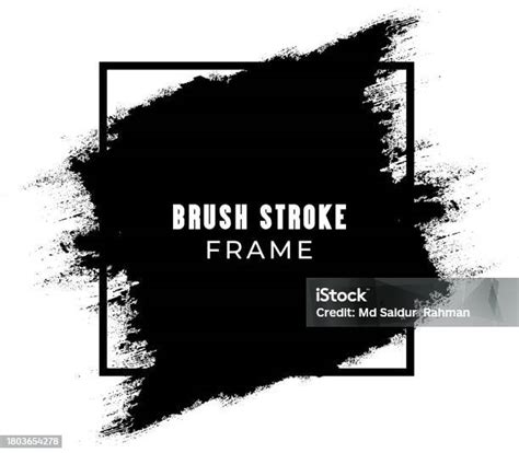 벡터 그런 지 원입니다 흰색 배경에 잉크 라운드 스트로크 브러시 프레임입니다 벡터 일러스트 레이 션입니다 벡터 그런 지 원입니다