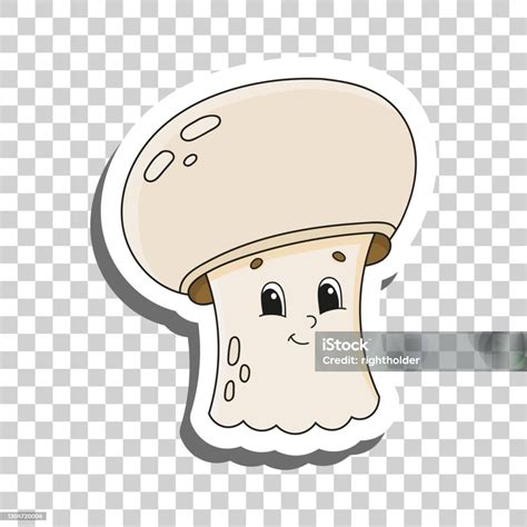 귀여운 만화 캐릭터 윤곽이 있는 스티커 다채로운 벡터 일러스트레이션 투명한 배경에서 격리됩니다 디자인 요소 검은색에 대한 스톡 벡터 아트 및 기타 이미지 Istock