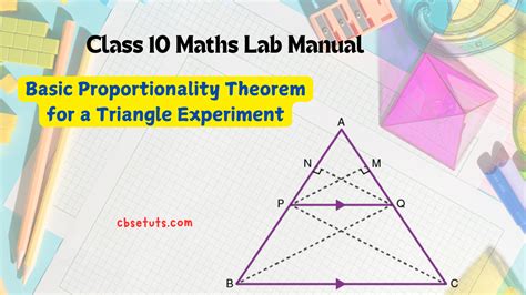 Basic Proportionality Theorem For A Triangle Experiment Class 10 Maths Practical Ncert Cbse Tuts
