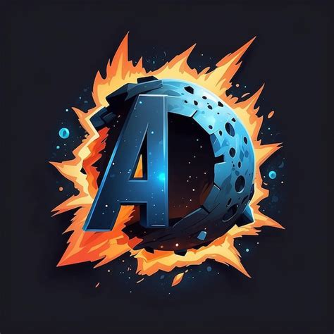 Letter A Asteroid Icon Logo Design Illustration Symbol Premium Ai Generated Image