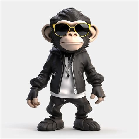 Premium Ai Image A Monkey Wearing Sunglasses And A Jacket That Says