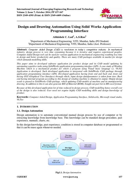 design and drawing automation using solidworks api pdf pdf
