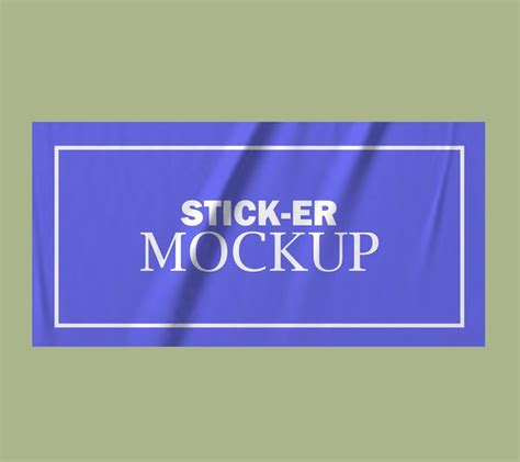 파란색 스티커 모 디자인 프리미엄 Psd 파일