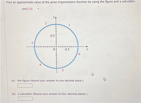 solved find an approximate value of the given trigonometric
