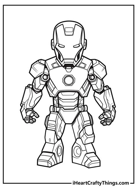 Coloring Pages Iron Man Drawing Mark Suit Printable Avengers Drawings