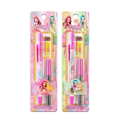 시크릿 쥬쥬 깍이 샤프세트 택1 캐릭터샤프 카트리지 공주연필 선물 아동샤프 캐릭터 뽀사사 에이블리