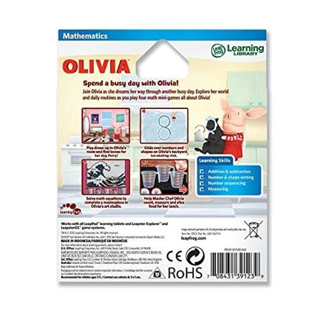 Leapfrog Olivia Learning Game Works With Leappad Tablets Leapstergs