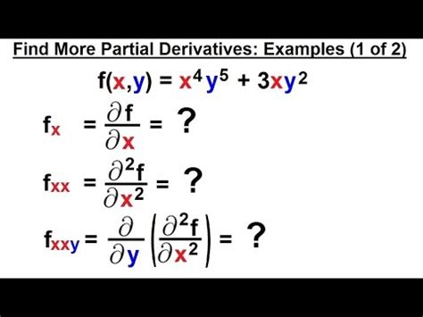 Calculus 3: Partial Derivative (13 of 30) Find More Partial Derivatives ...