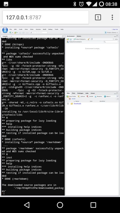 Running R And RStudio From An Android Mobile Phone Or Tablet