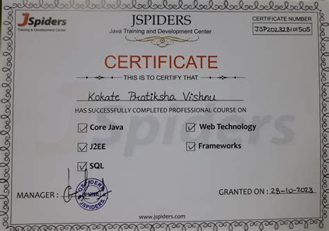 Pratiksha Kokate On Linkedin I Am Pleased To Share That I Have Successfully Completed The Java