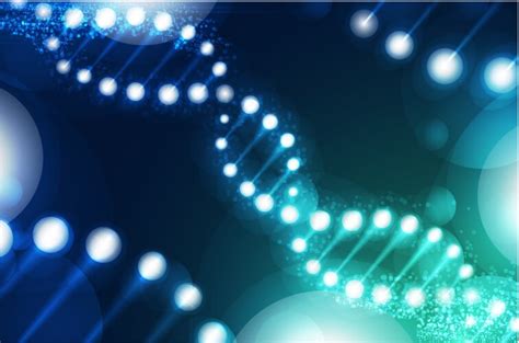 dna digital sequence code structure with glow vector image