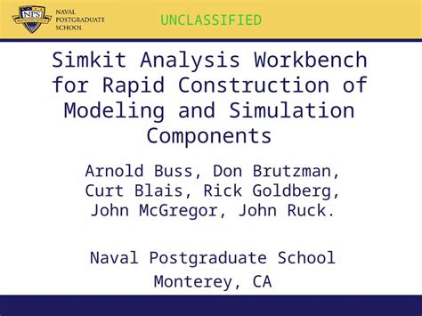ppt simkit analysis workbench for rapid construction of modeling and
