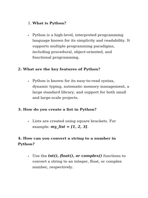 Python Interview Questions Pdf Anonymous Function Python Programming Language