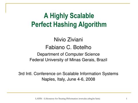 Ppt A Highly Scalable Perfect Hashing Algorithm Powerpoint