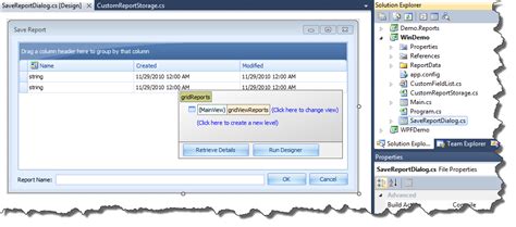 Winformsend User Report Designer Custom Report Storage Coming In