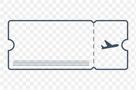 Png Green Outline Plane Ticket Premium Png Rawpixel