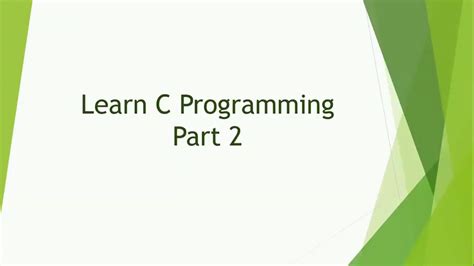 C Programming Language In Tamil Part YouTube