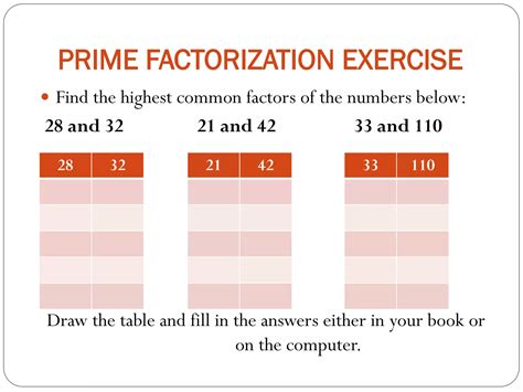Mathematics For Grade 6 Prime Factorization Hcf Pdf Science